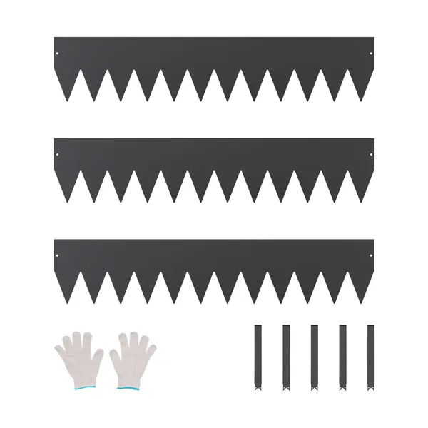 3 Pack Steel Landscape Edging 40x8 Inches Rust-Resistant Garden Border ...