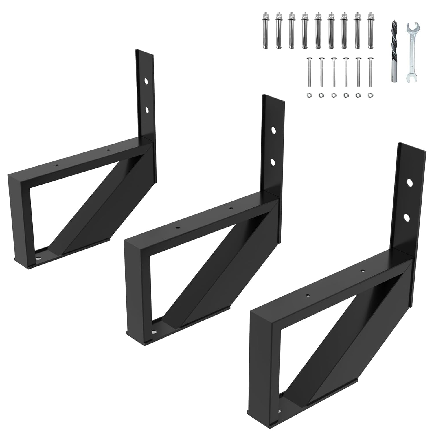 3 Pack Steel Stair Step Riser, 1-Step Metal Stair Stringer Heavy Duty ...