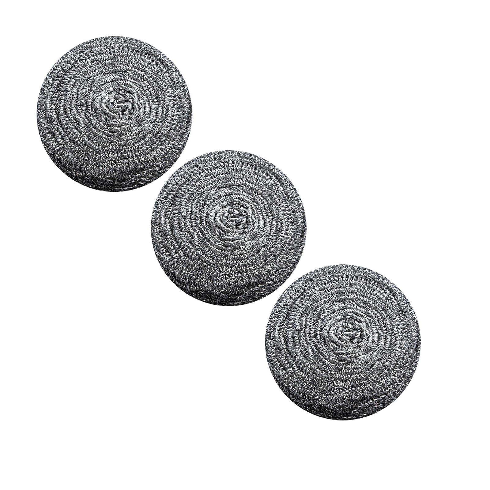 3 Pack Steel Wool Scrubber, Metal Kitchen Scrubbing Sponges ...