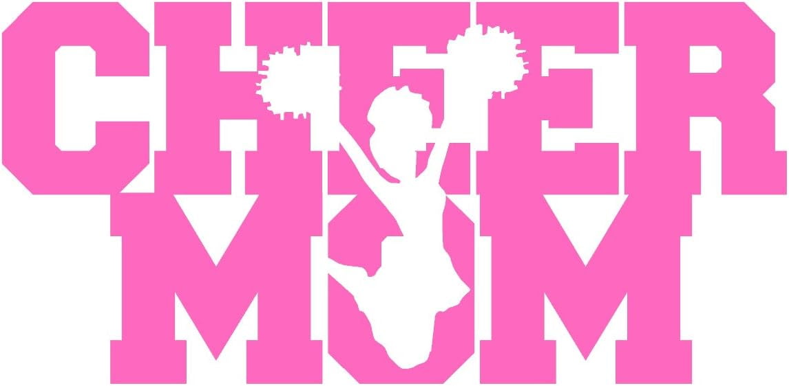 3 Pack - StickerDad® Cheer MOM with Jumper V1 Vinyl Decal - Size: 6 ...