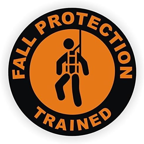 3 Pack - StickerDad® Fall Protection Trained - Printed Hard Hat Helmet ...
