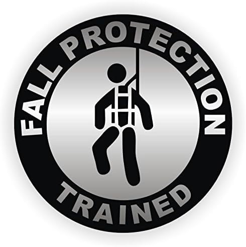 3 Pack - StickerDad® Fall Protection Trained Vinyl Hard Hat Helmet ...