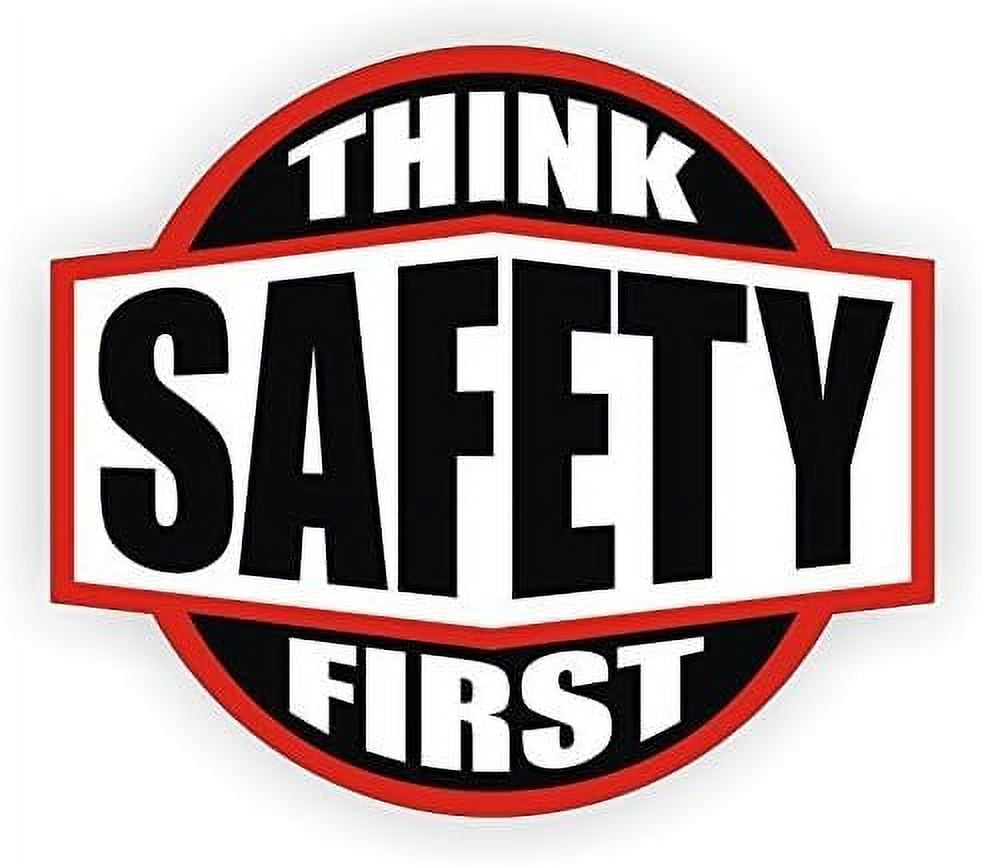3 Pack - StickerDad® Think Safety First Hard Hat Sticker V2 Hard Hat ...