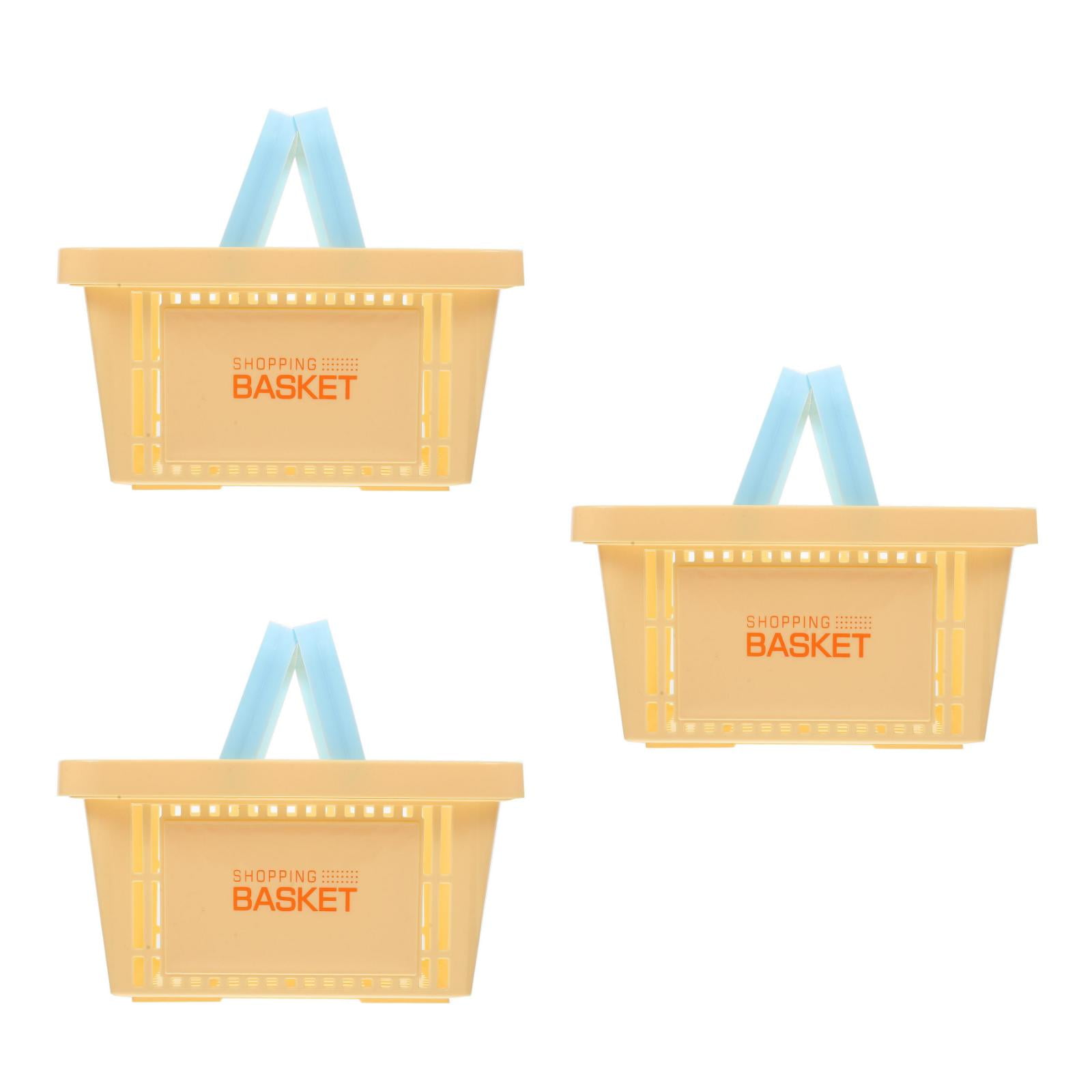 3 Pack Storage Basket Vegetable Baskets Portable Shopping Cart Office ...