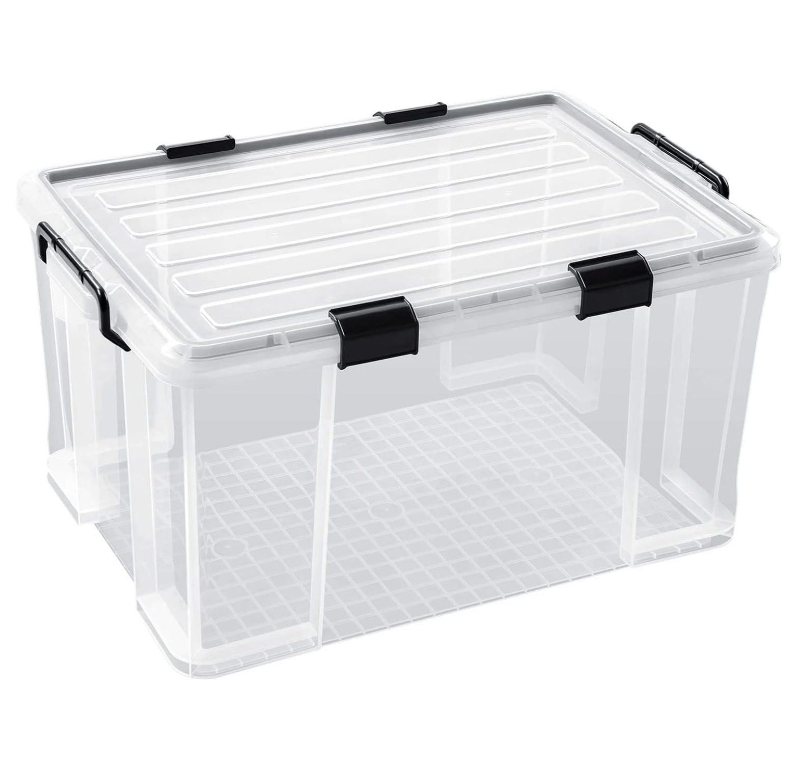 3-Pack Storage Bins with Lids, 90QT/85L Heavy Duty Storage Bins ...