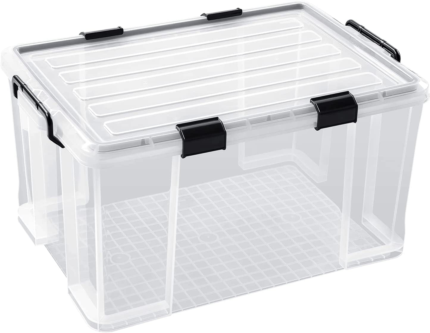 3-Pack Storage Bins with Lids, 90QT/85L Heavy Duty Storage Bins ...