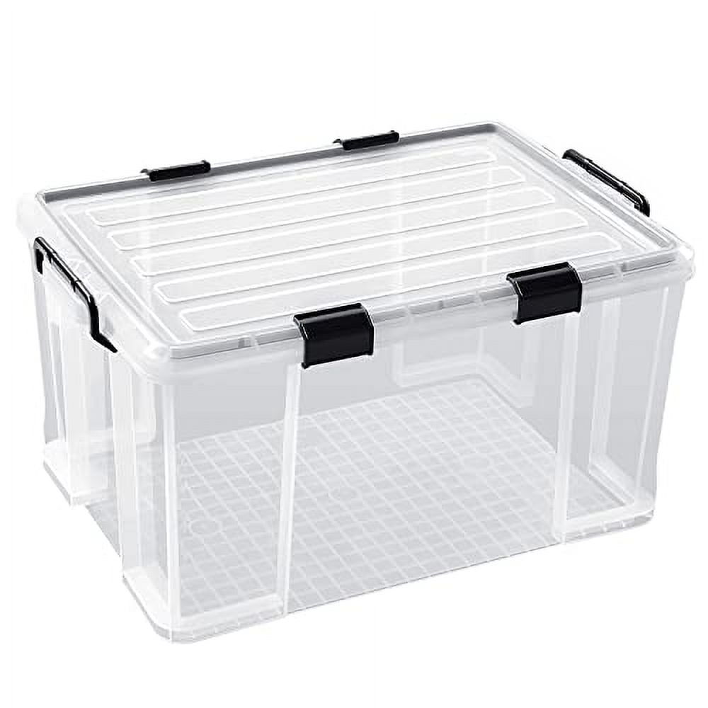 3-Pack Storage Bins with Lids, 90QT/85L Heavy Duty Storage Bins ...
