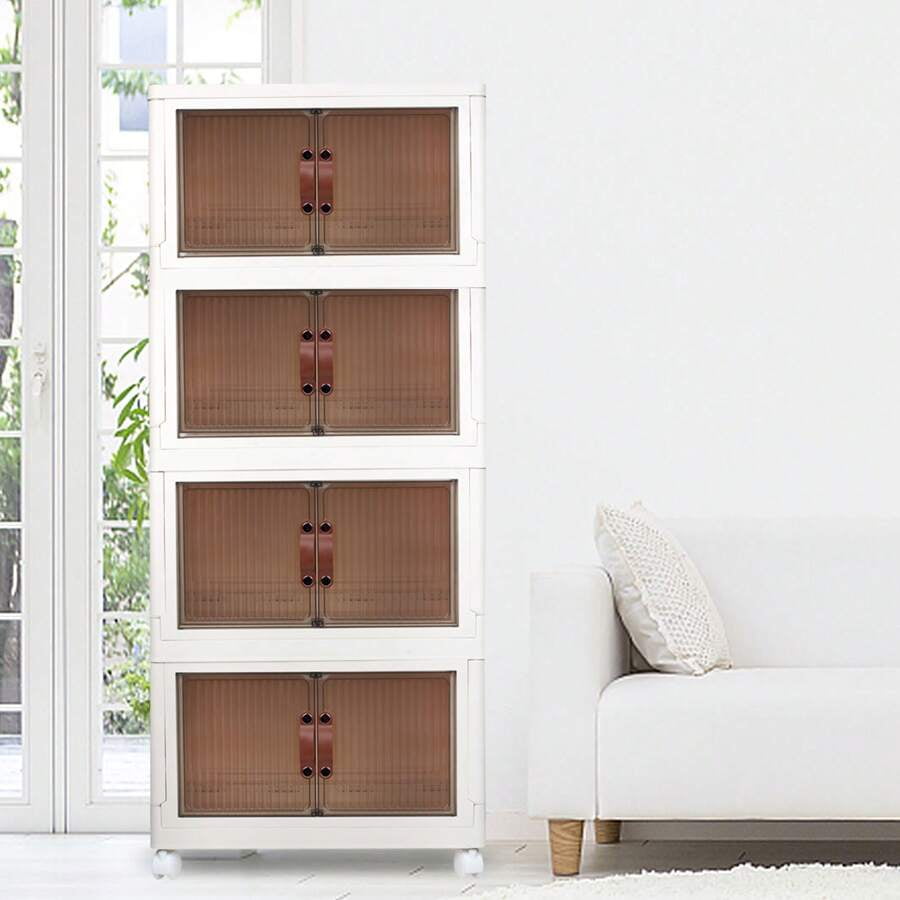 3 Pack Storage Bins With Lids, Portable Closets Folding Storage Box ...