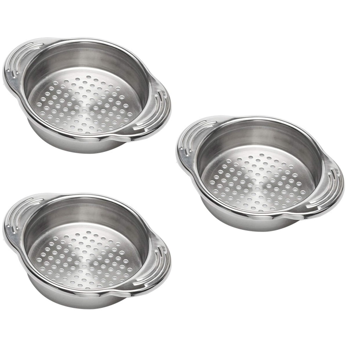 3 Pack Strainer Sieve Tuna Water Draining Stainless Steel Filter Rust ...