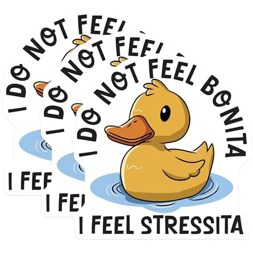 (3 Pack) Stressita Duck Decals - Funny Duck Meme - Rubber Duckie ...