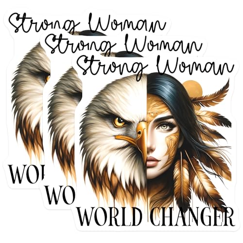 (3 Pack) Strong Woman Decals - Eagle Woman Art - World Changer Decals ...