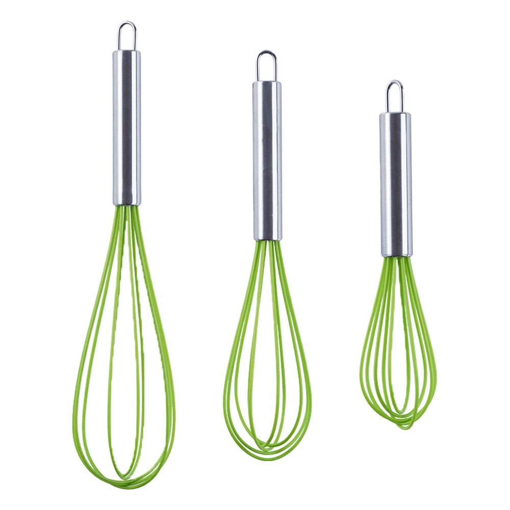 3 Pack Sturdy Colored Balloon Line Whisk Set, Stainless Steel ...