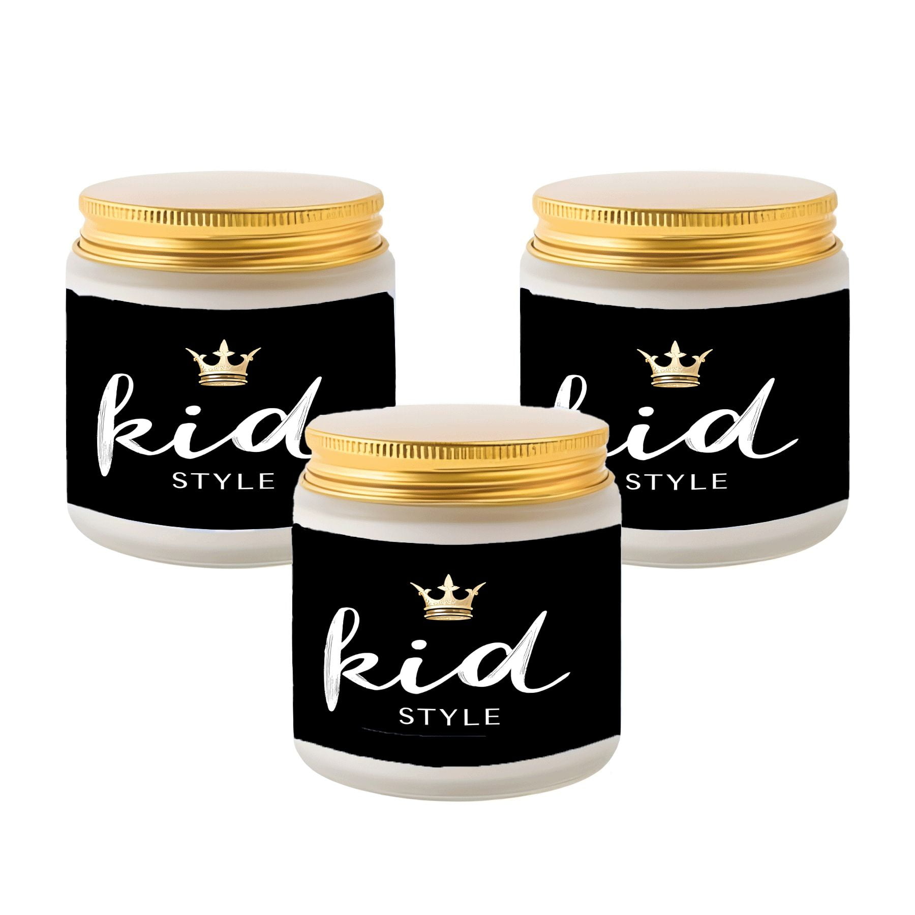 3 Pack Style Scented Soy Wax Candles with Elegant Gold Lid - Perfect ...
