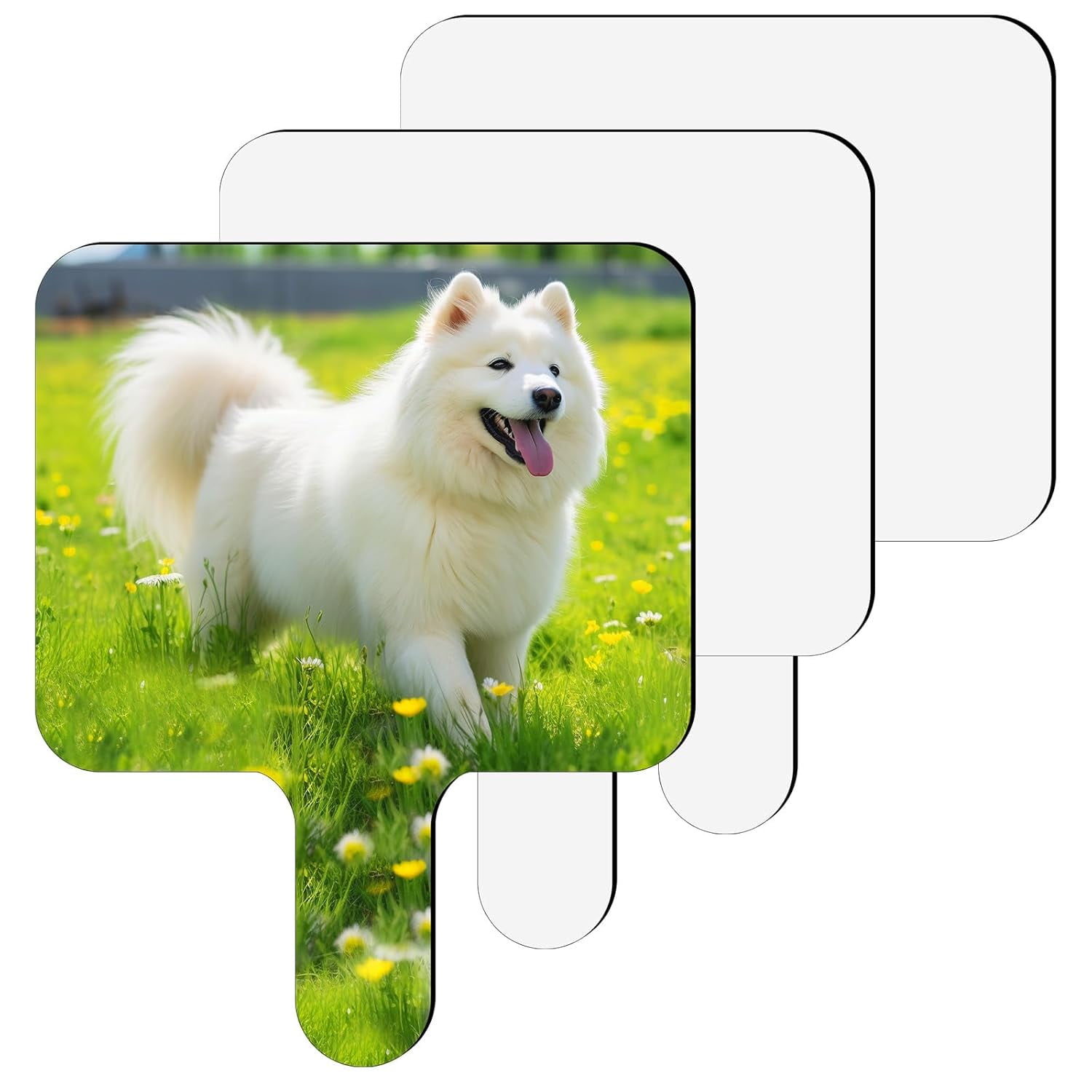 3 Pack Sublimation Paddle Fan Blanks Mdf Hand Fans Sublimation Fan ...