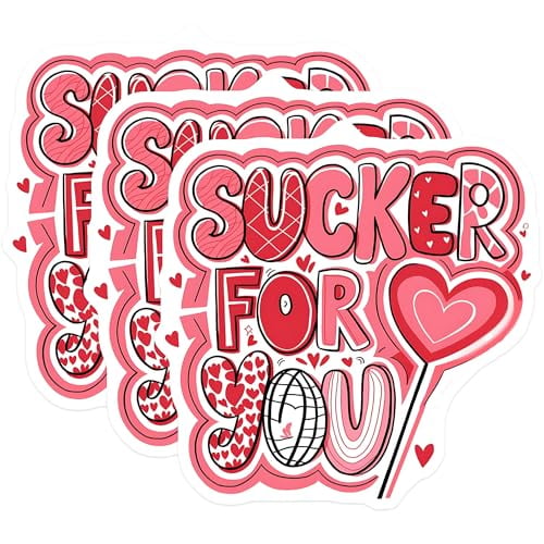 (3 Pack) Sucker for You Decals - Valentine Stickers - Laptop Decal ...