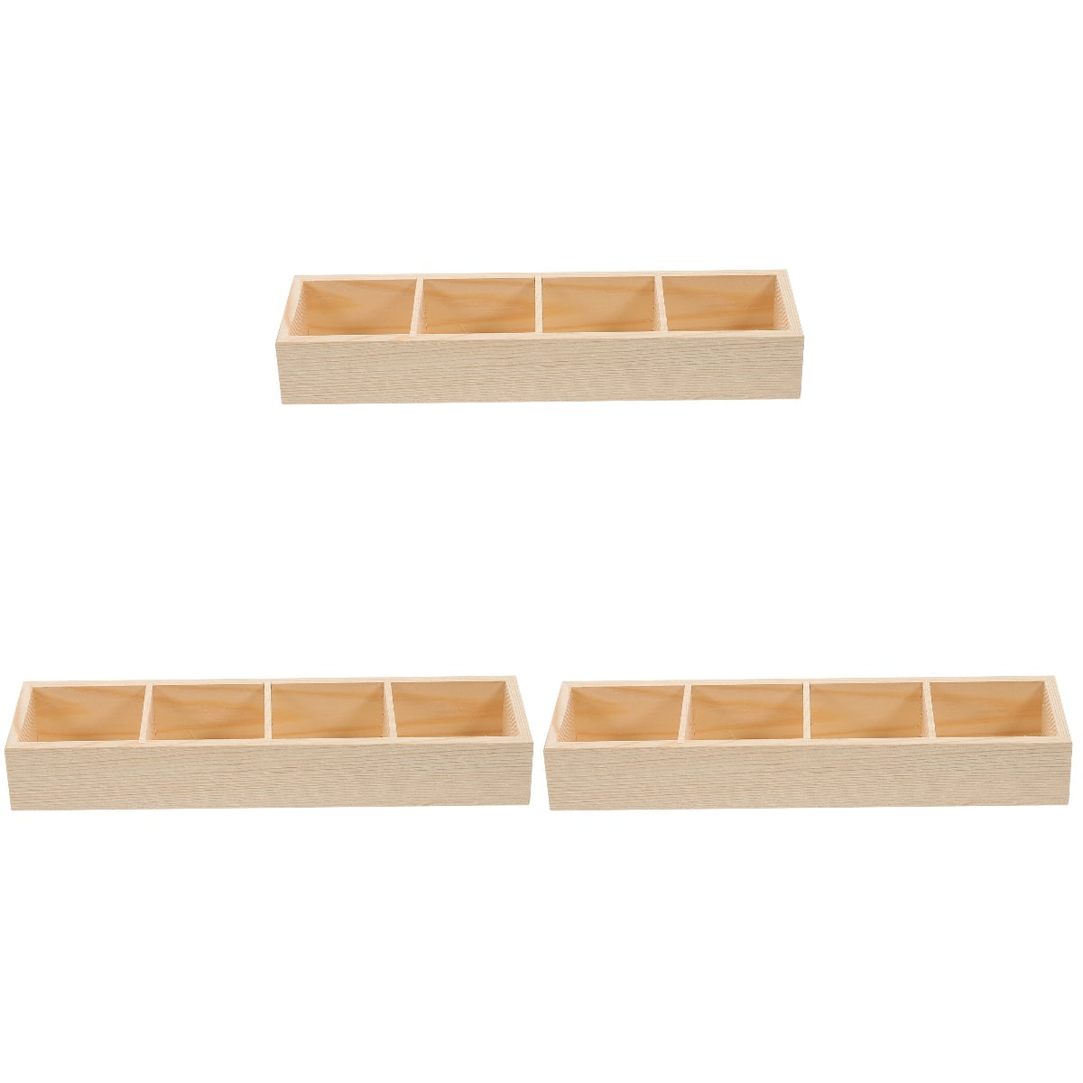 3 Pack Sugar Storage Box Wooden Tray Sugar Packet Organizer Goodie ...