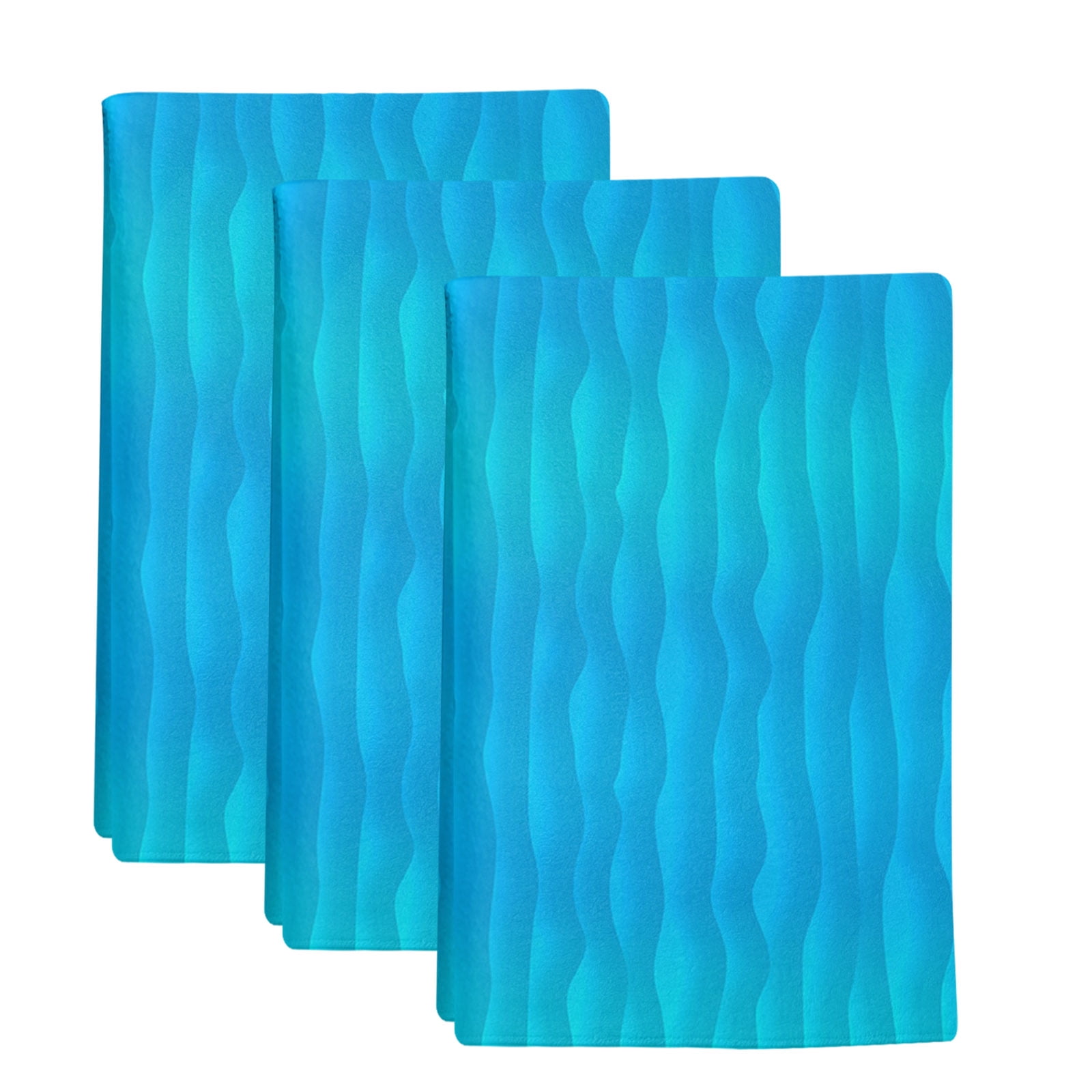 3 Pack Summer Abstract Kitchen Towels Geometric Gradient Blue Ocean ...