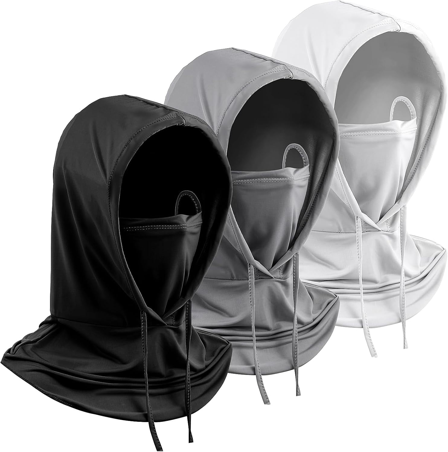 3 Pack Summer Balaclava UV Face Mask for Sun Protection, Breathable Full Head Mask Hood Face ...