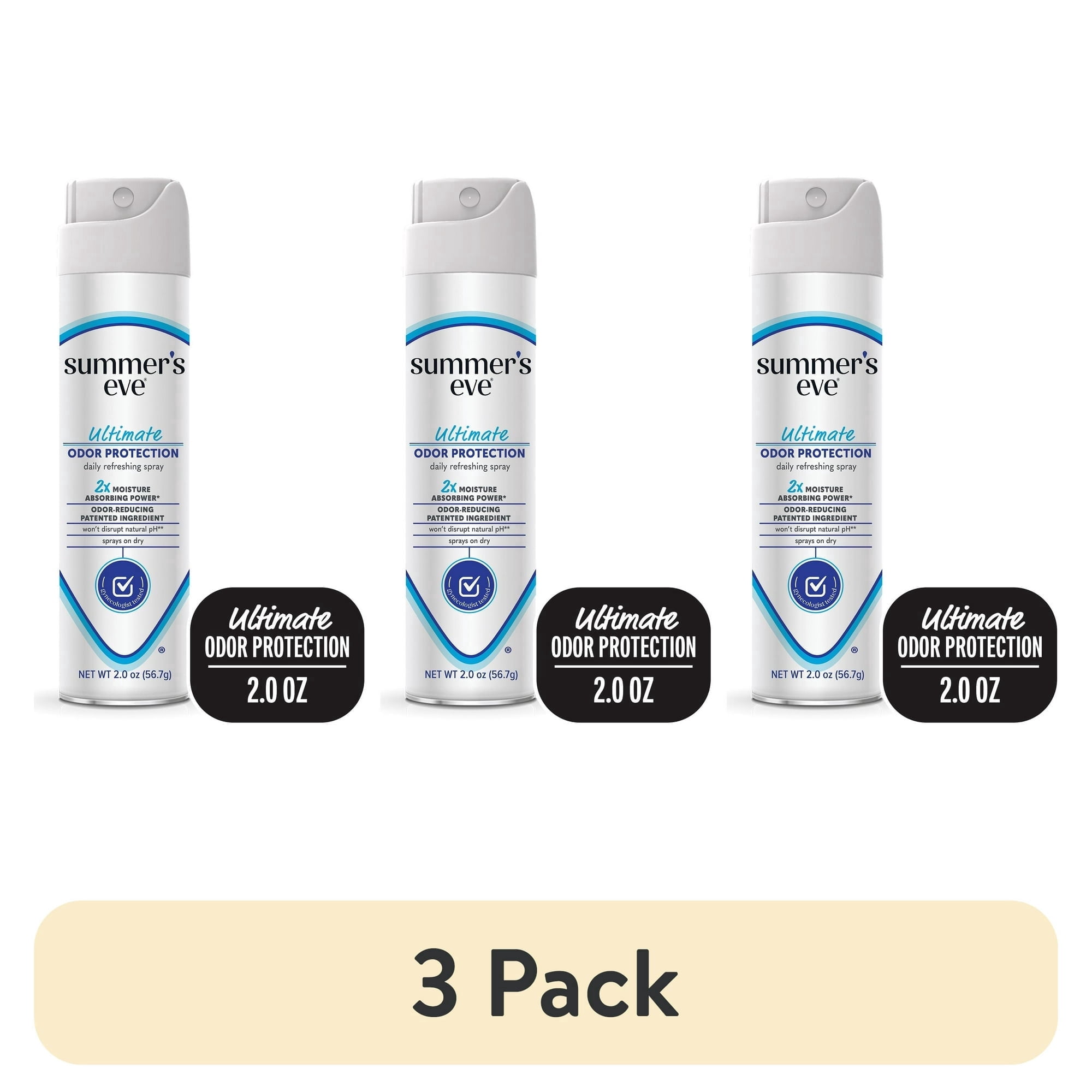 (3 Pack) Summer’s Eve Ultimate Odor Protection Feminine Spray, 2 oz ...