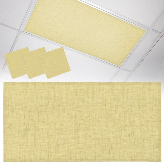 3 Pack Sunny Yellow Solid Fluorescent Light Covers for Ceiling Lights ...