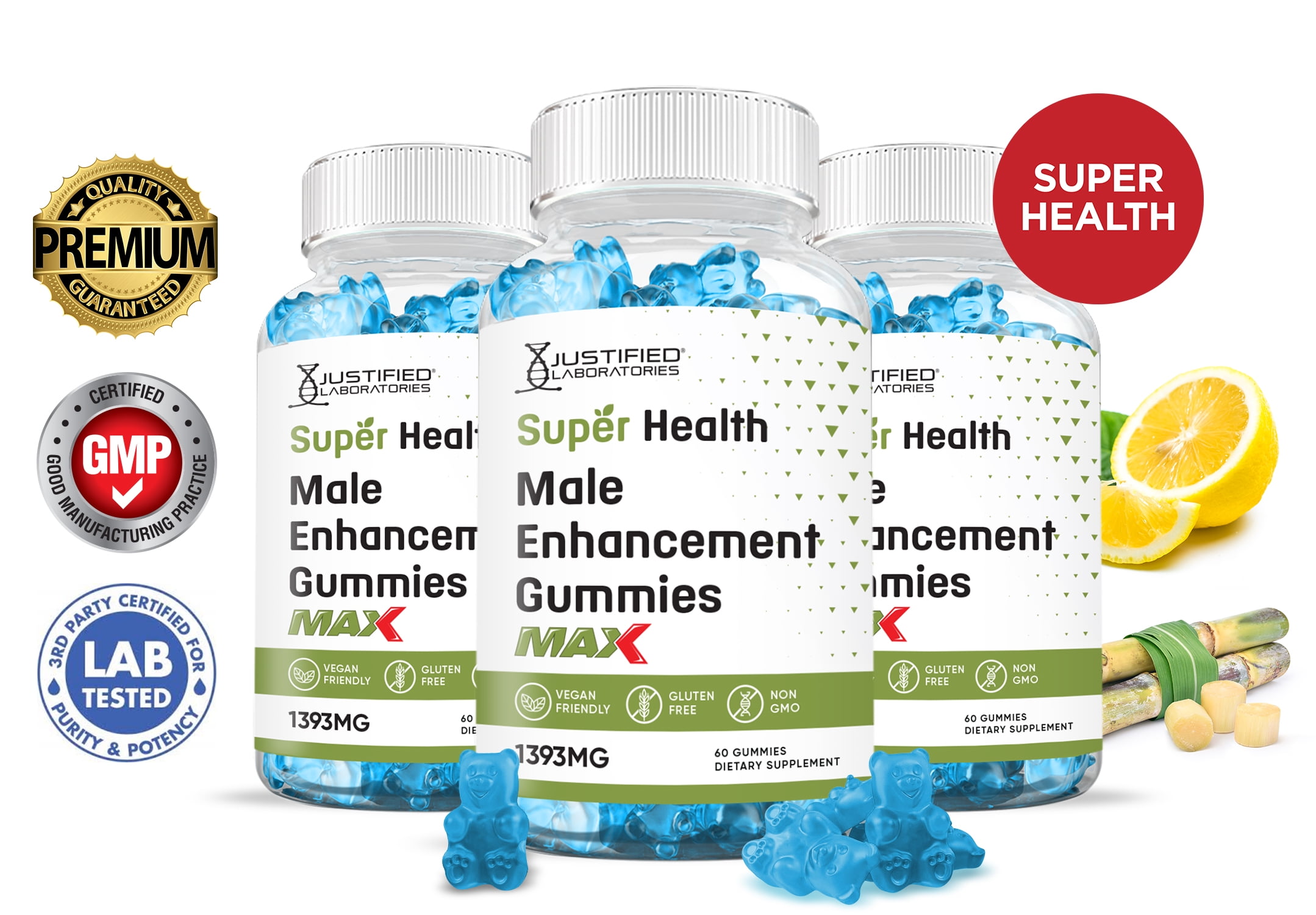Super Health Male Enhancement Max Gummies, 1393MG, 180 Count, Energy ...