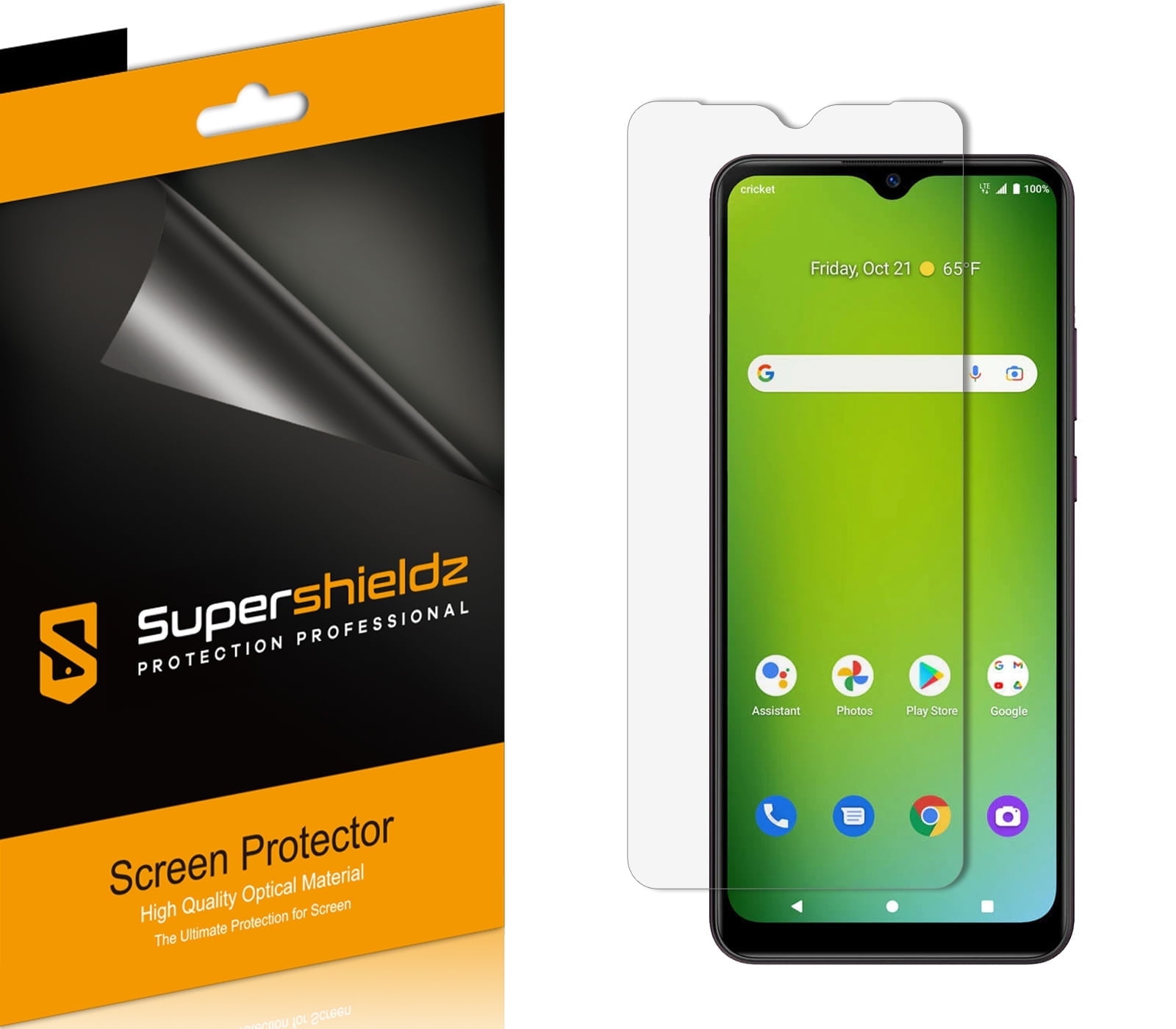 (3 Pack) Supershieldz Designed for AT&T Motivate Max and Cricket ...