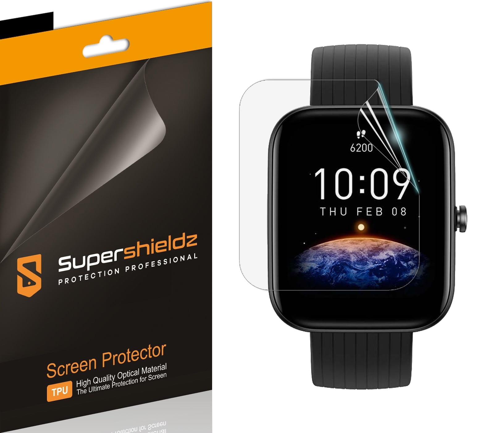 (3 Pack) Supershieldz Designed for Amazfit Bip 3 and Bip 3 Pro Screen ...