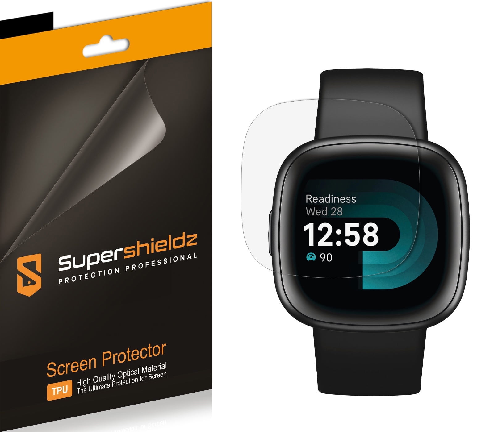 Supershieldz Fitbit Sense 2, Fitbit Versa 4 Screen Protector, 3 Pack ...