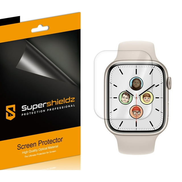 Supershieldz 3-Pack for Apple Watch Series 9/8/7 (45mm) HD Clear, Full ...