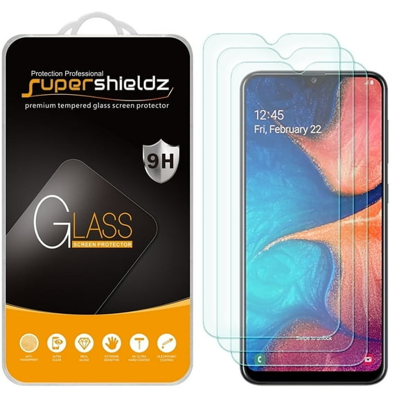 Samsung Galaxy A20 [3-Pack] Supershieldz Tempered Glass Screen ...