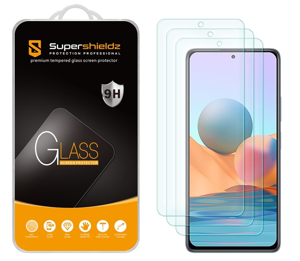 [3-Pack] Supershieldz for Xiaomi Redmi Note 10 Pro Tempered Glass ...