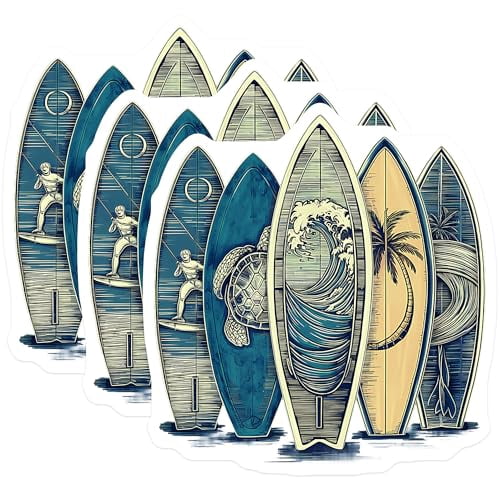 (3 Pack) Surfboard Decals - Beach Inspired Stickers - Laptop ...