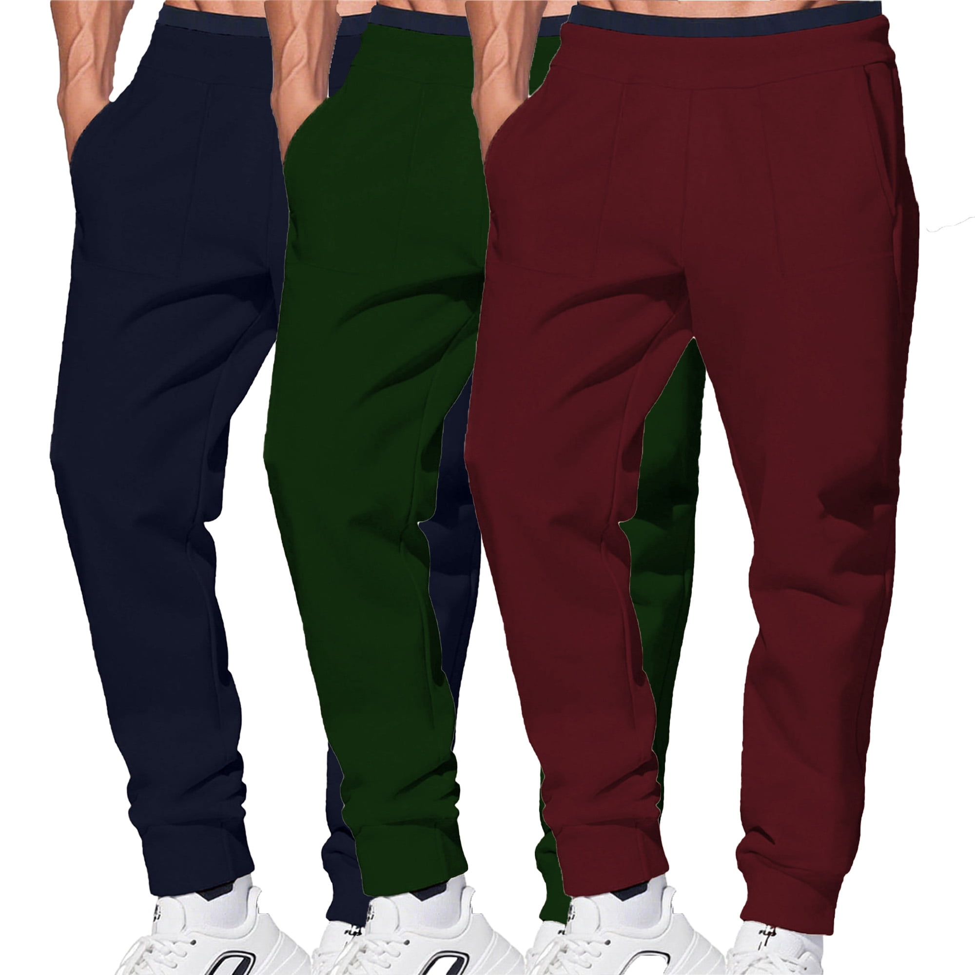 [3 Pack] Sweatpants for Men with Pockets Athletic Pants Traning Track ...