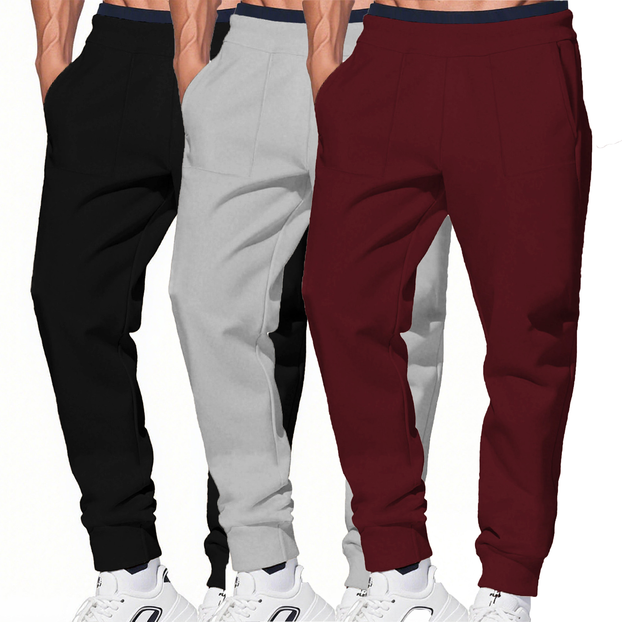 [3 Pack] Sweatpants for Men with Pockets Athletic Pants Traning Track ...