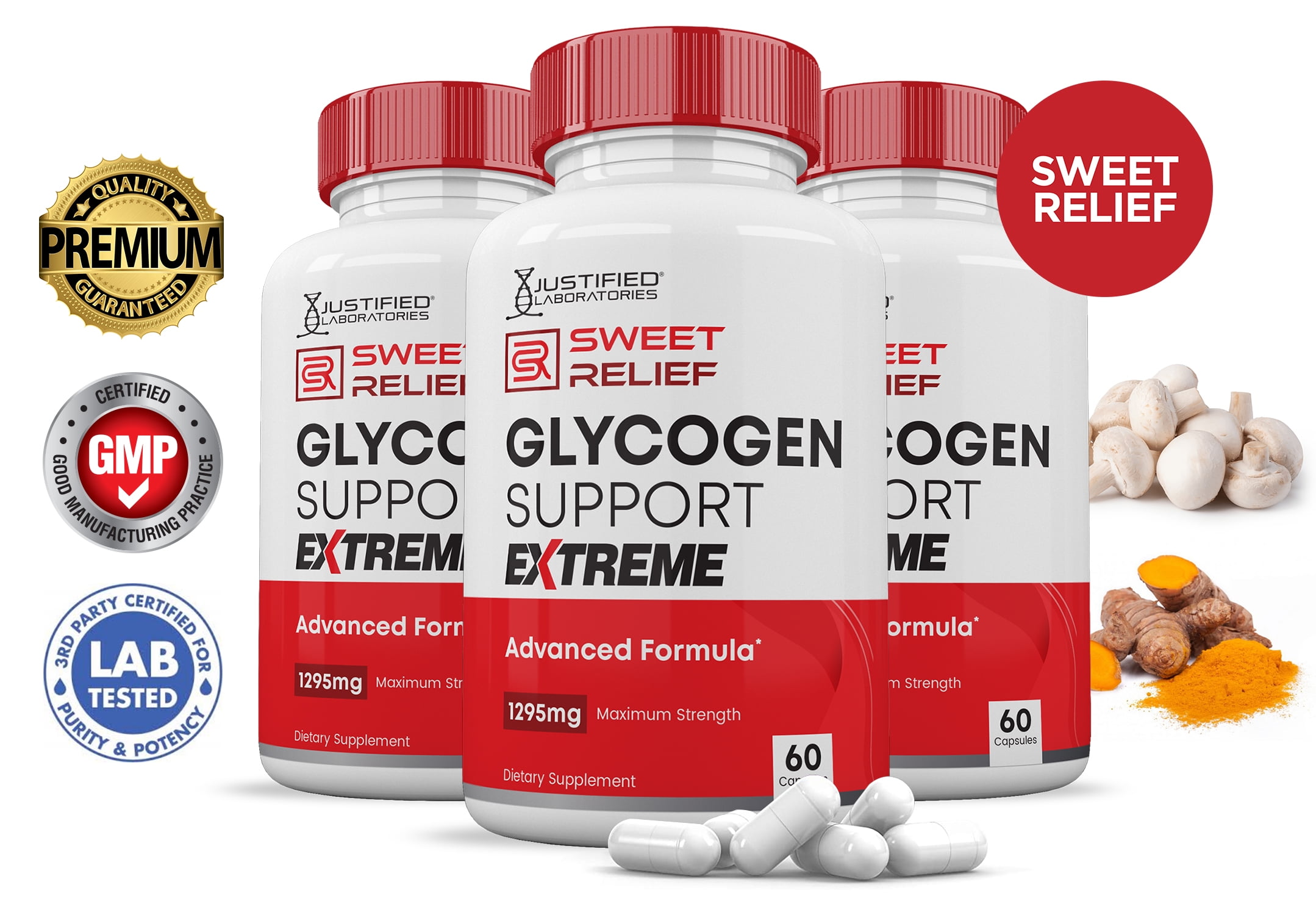 (3 Pack) Sweet Relief Glycogen Extreme Advanced Formula 1295MG 180 ...