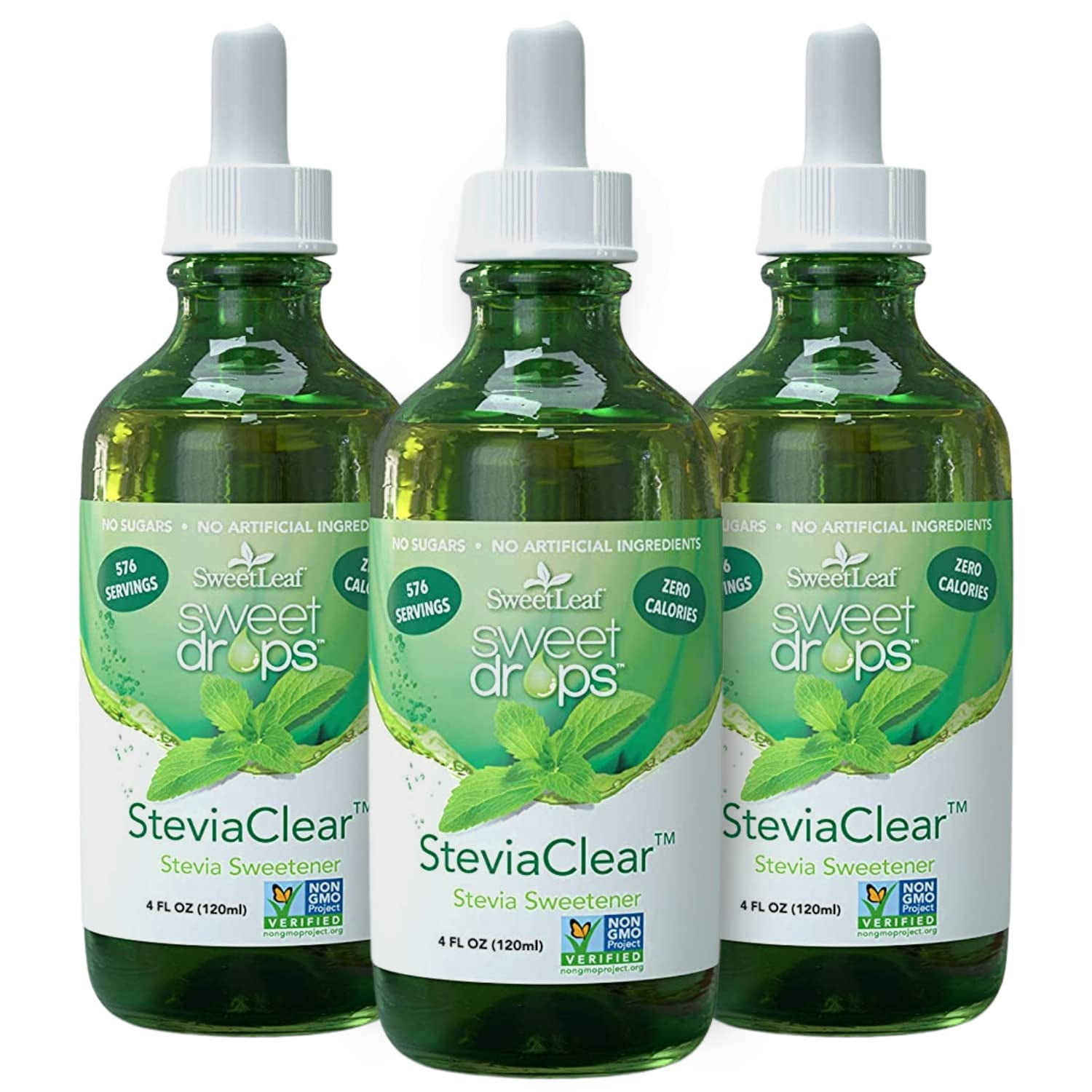 SweetLeaf SteviaClear Sweet Drops - Natural Stevia Liquid Sweetener ...