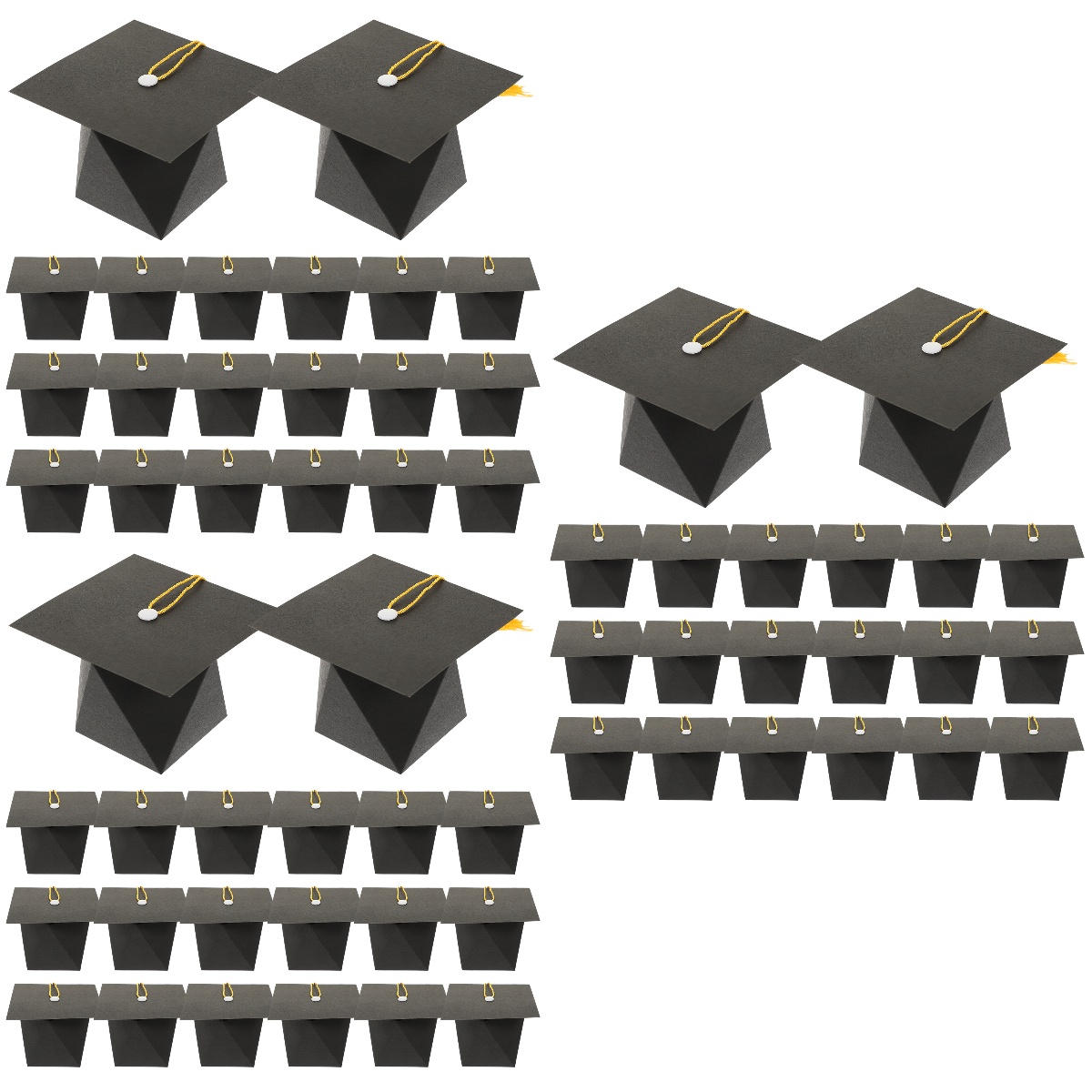 3 Pack Sweets Container Candy Boxes Packaging Graduation Bride Yellow ...