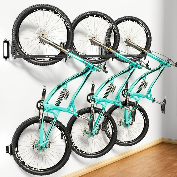 3-Pack Swivel Bike Rack Wall Mount, Bike Hangers for Garage, Space ...