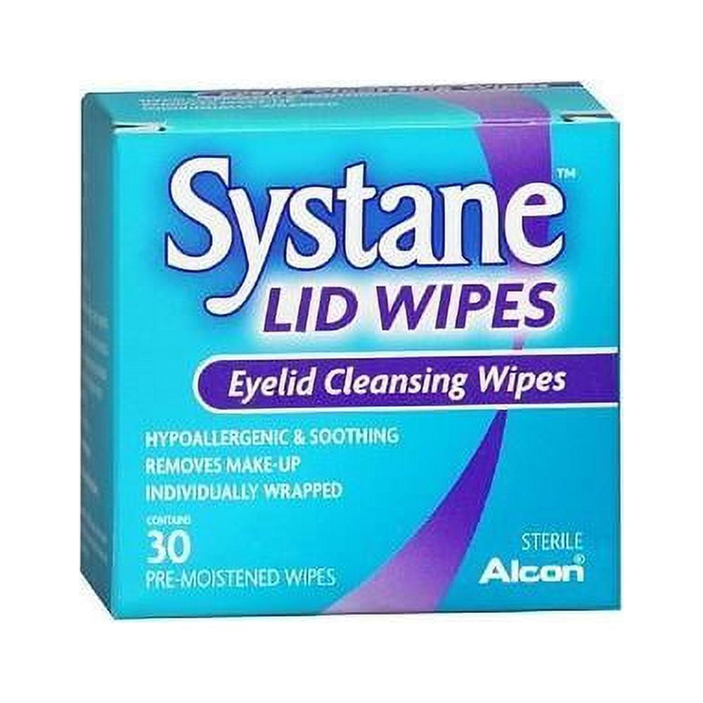 Systane Eyelid Cleansing Wipes, Hypoallergenic - Makeup Remover, 30 ...
