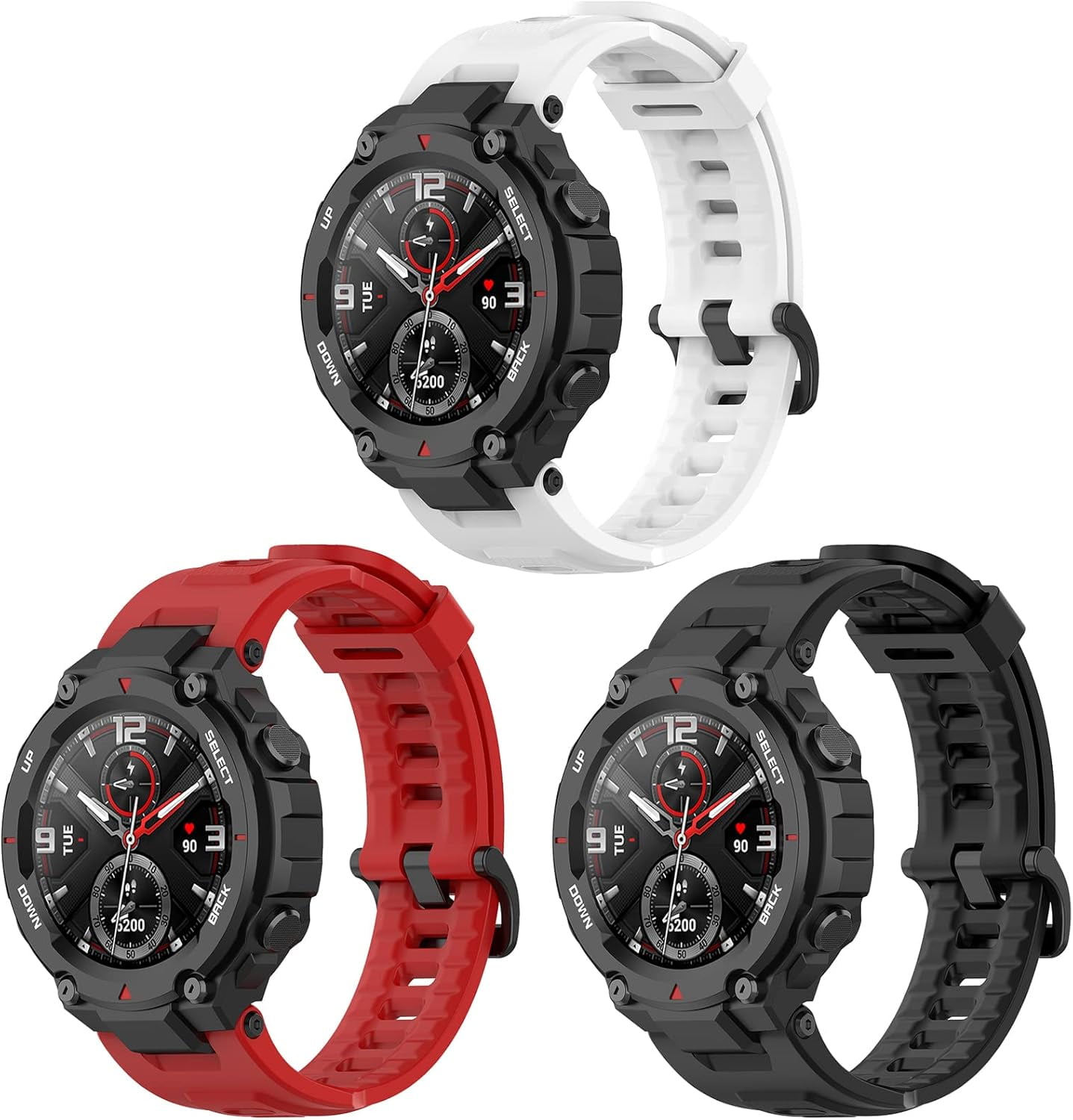 3 Pack T-Rex Pro Bands for Men Smartwatch Accessory for Amazfit T-Rex ...