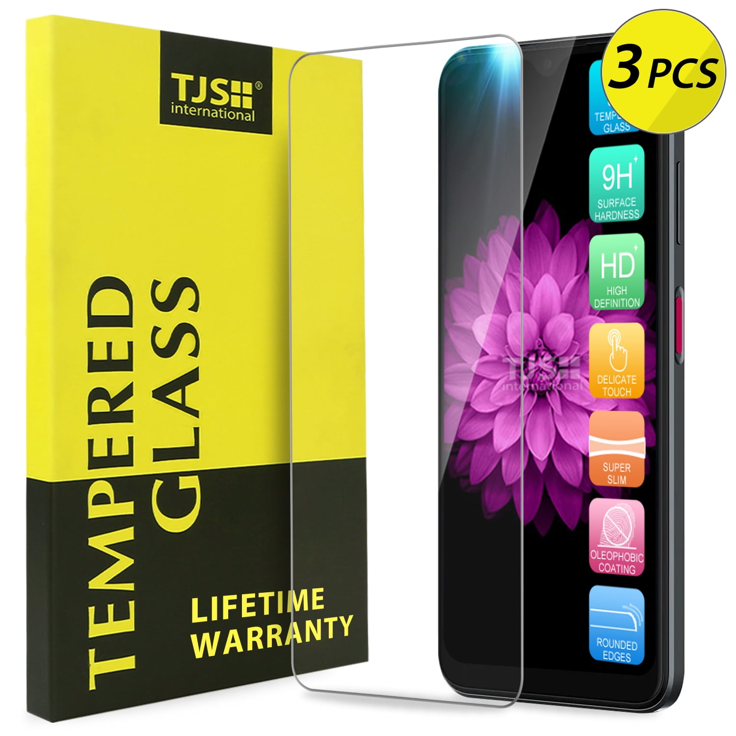 3-Pack TJS for T-Mobile Revvl 6x Pro 5G / 6 Pro 5G [Screen Coverage ...