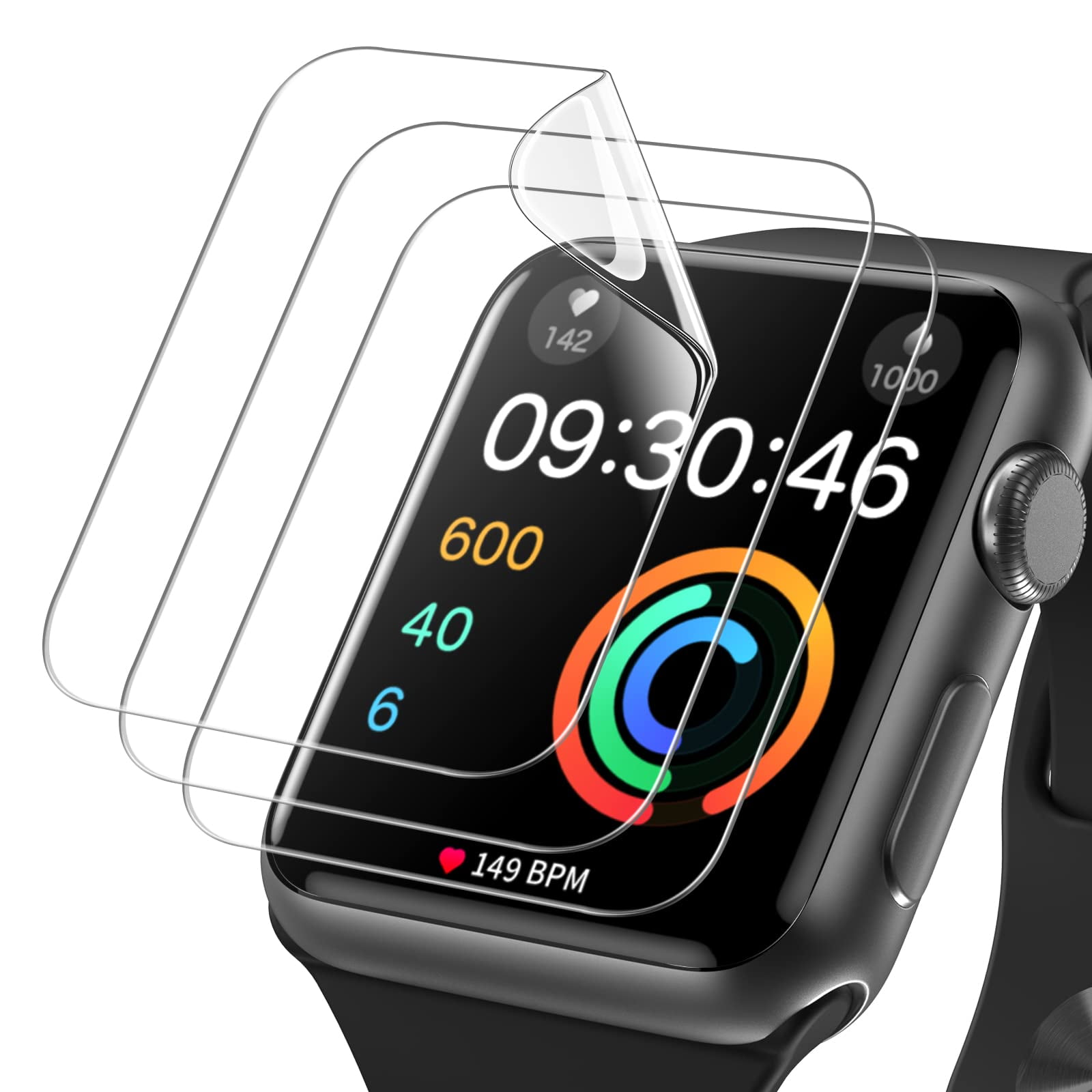 3 Pack TPU Screen Protector Compatible with Apple Watch 40mm SE 2022 ...