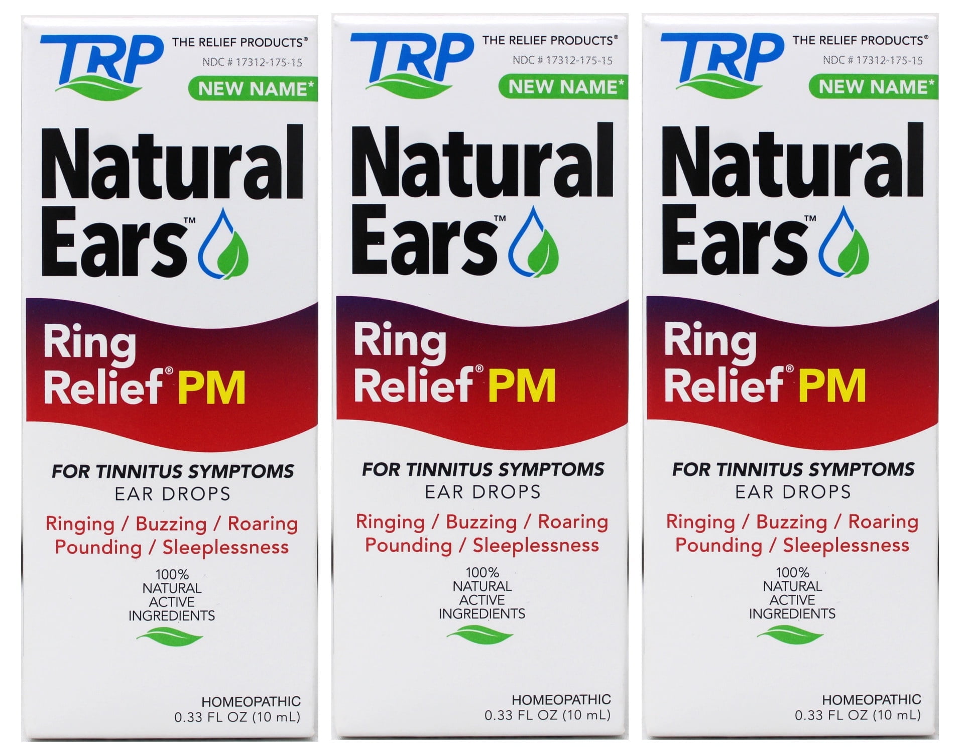 3 Pack - TRP Natural Ears, Ring Relief PM Ear Drops for Ringing in The ...