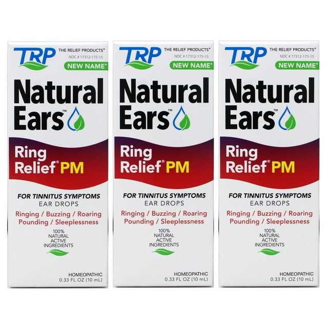3 Pack - TRP Natural Ears, Ring Relief PM Ear Drops for Ringing in The ...
