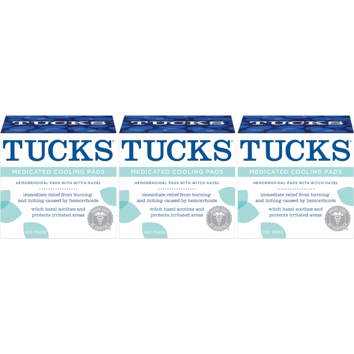 3 Pack - TUCKS Medicated Cooling Pads 100 Each - Walmart.com