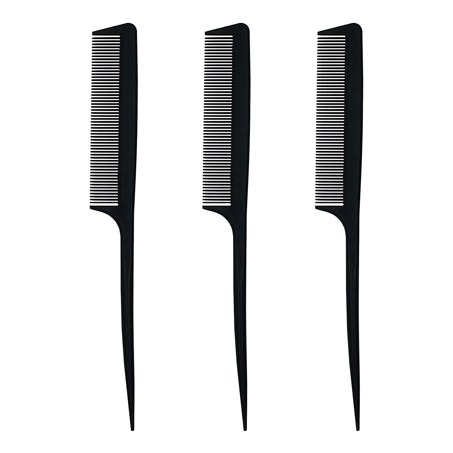 3 Pack Tail Combs Styling Comb Brush Carbon Fiber Anti Static Styling ...