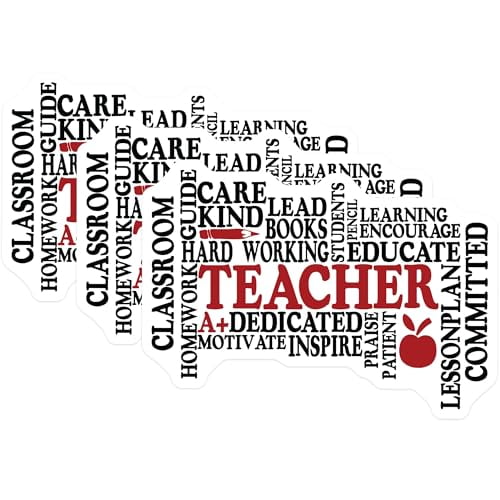 (3 Pack) Teacher Appreciation Decals - Educator Stickers - Classroom ...
