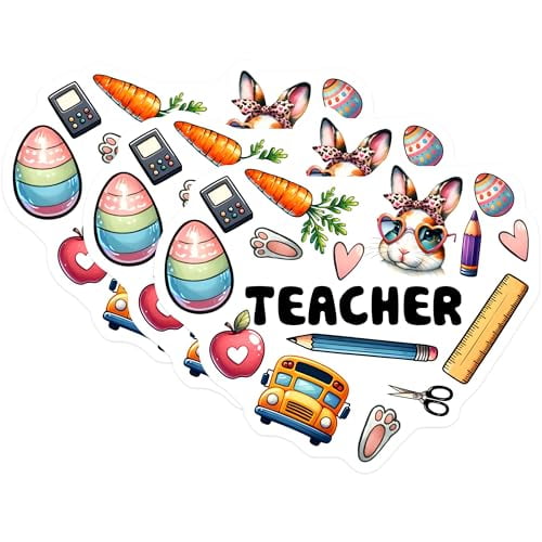 (3 Pack) Teacher Decals - Rabbit Bunny - Back to School Decals - 3 ...