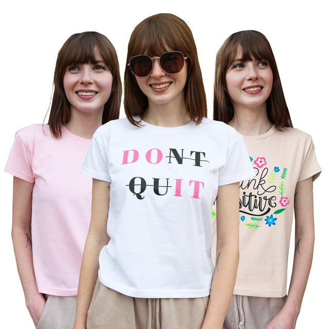 SPXTREME [3 Pack] Junior Girls Cute Cotton Graphic T Shirts Teen Tween ...