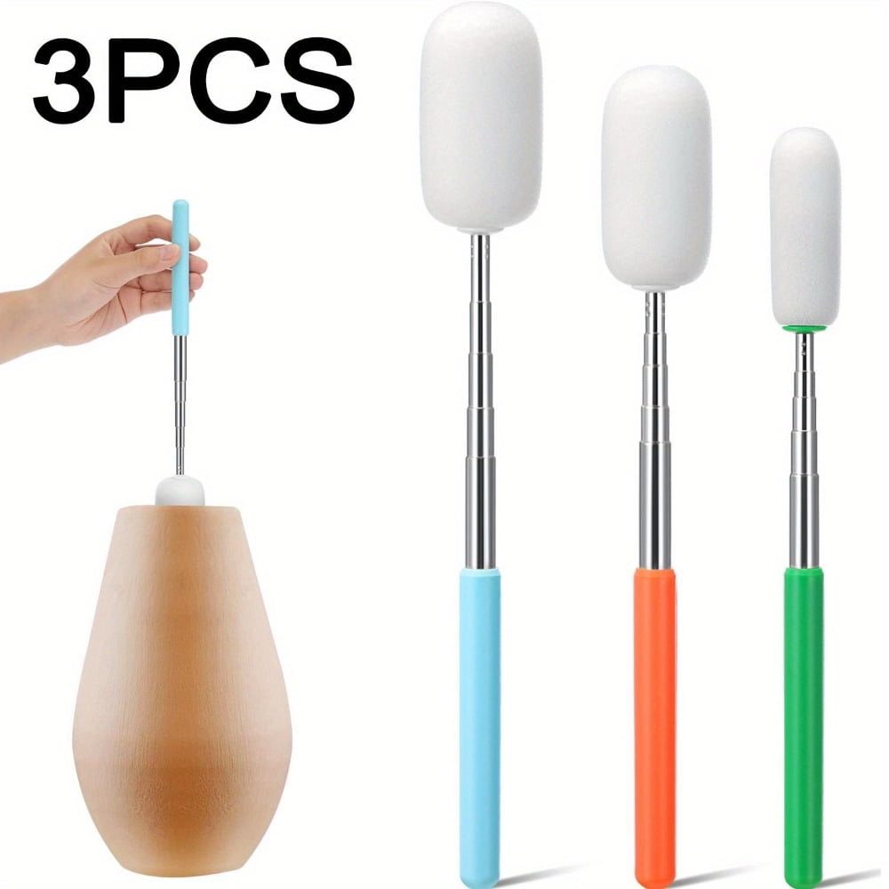 3 Pack Telescoping Sponge Stick for Pottery, 27 Inches Long Pottery ...